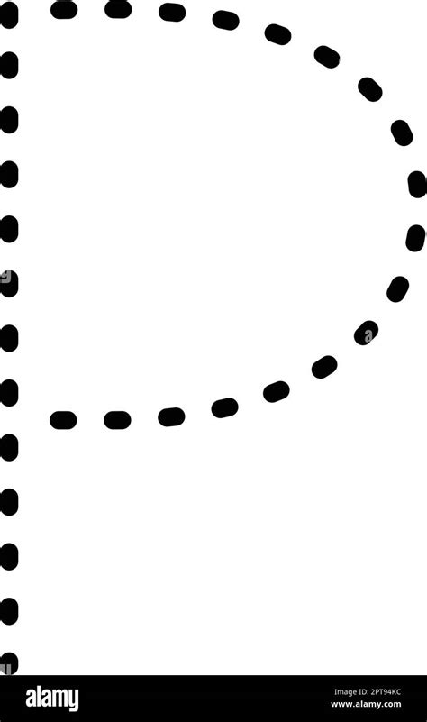 Tracing Alphabet Letter P Prewriting Dotted Line Element For Kindergarten Preschool And