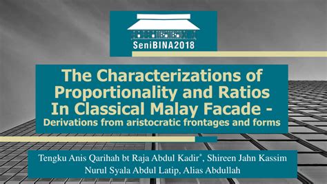 Pdf The Characterizations Of Proportionality And Ratios In Classical Malay Facade