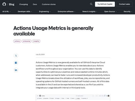 Erik Osterman Cloud Posse On Linkedin Actions Usage Metrics Is Generally Available Github