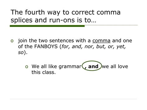 PPT Avoiding Run On Sentences And Comma Splices PowerPoint Presentation ID
