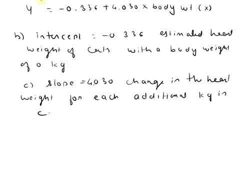 Solved The Following Regression Output Is For Predicting The Heart