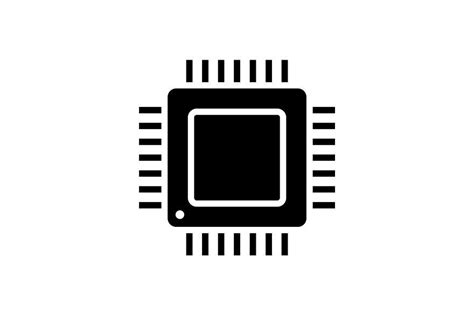 Computer Processor Black Glyph Icon
