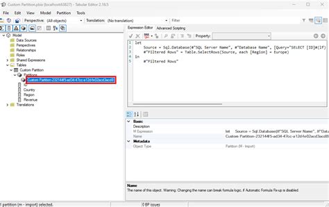 create a custom partition in power bi and trigger a refresh with python