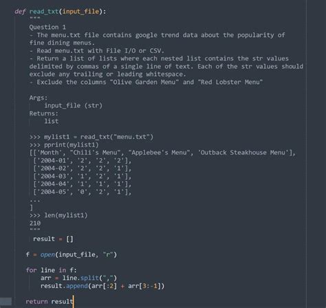 Solved Def Readtxtinputfile Tehti Question 1 The