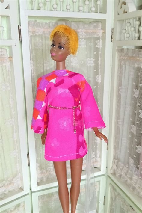 Barbie Francie Ooak Share Bright Dress Custom No Doll Small Favors