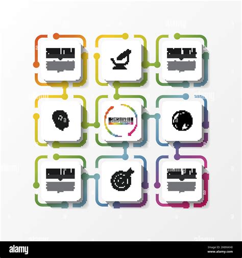 Infographic Design With White Rectangle Squares Vector Illustration