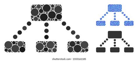 Hierarchy Mosaic Small Circles Variable Sizes Stock Vector Royalty Free 1555161185 Shutterstock