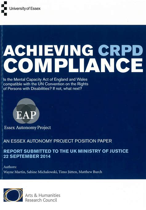 Achieving Crpd Compliance Is The Mental Capacity Act Of England And