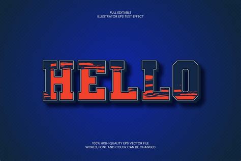 Premium Vector Hello Text Effect