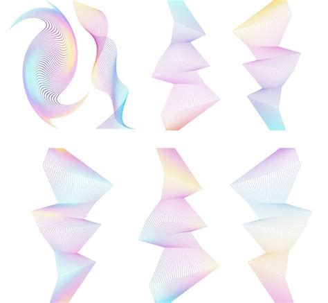 Premium Vector Design Elements Curved Sharp Corners Wave Many Lines Abstract Vertical Broken