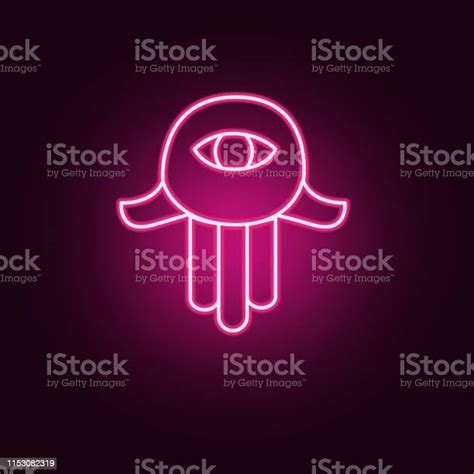 哈姆薩手霓虹燈圖示宗教元素集簡單的圖示網站 網頁設計 移動應用程式 資訊圖形向量圖形及更多伊斯蘭教圖片 伊斯蘭教 保護 原住民文化