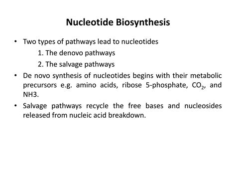 Solution Nucleotide Metabolism With Diagrams Figures And Flow Charts