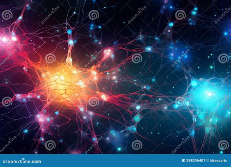 Interconnected Neurons Forming Abstract Patterns Neural Networks Stock Illustration