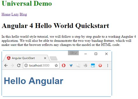 Angular 4 Universal Boosting Performance Through Server Side Rendering
