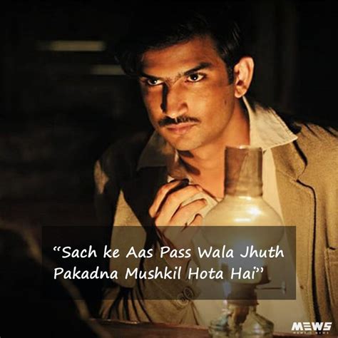 Sach Ke Aas Pass Wala Jhut Quote By Sushant Singh Rajput In Rajput Quotes Bollywood Love