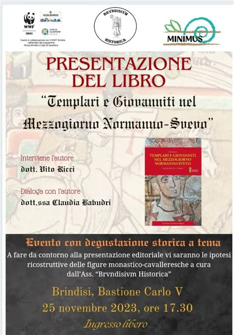 L'Associazione Brvndisivm Historica presenta il libro di Vito Ricci ...