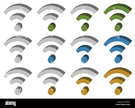 Signal Wireless Connection Wifi Wireless Internet Signs Symbols Icons For Aerial Cordless