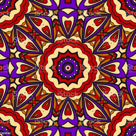 추상적인 기하학적 꽃의 패턴입니다 원활한 벡터 일러스트입니다 디자인에 대 한 인사 카드 배경 벽지 인테리어 디자인 0명에 대한 스톡 벡터 아트 및 기타 이미지 Istock