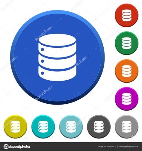 database beveled buttons stock vector image by ©renegadehomie 142162072