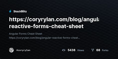 blog angular reactive forms cheat sheet stackblitz