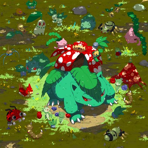 Safebooru Bellsprout Budew Bulbasaur Chikorita Diglett Grass Gulpin