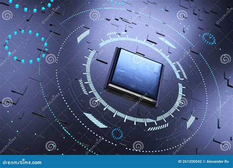 Artificial Intelligence Processor Neurochip Stock Illustration