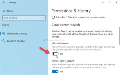 Disable Cloud Content Search In Taskbar Search In Windows