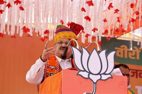 Honble Bjp National President Shri Jp Nadda Addressing A Public