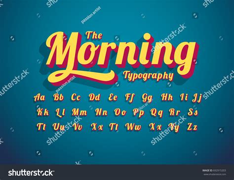 Vector Modern Stylized Font Alphabet Stock Vector Royalty Free
