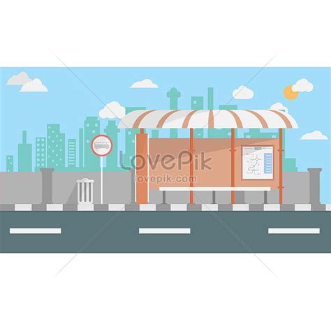 Bus Terminal Illustration Background Illustration Image Picture Free Download 450169939