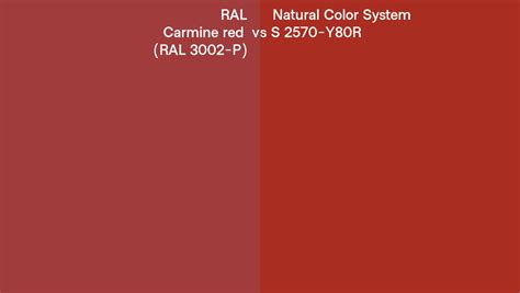 Ral Carmine Red Ral 3002 P Vs Natural Color System S 2570 Y80r Side
