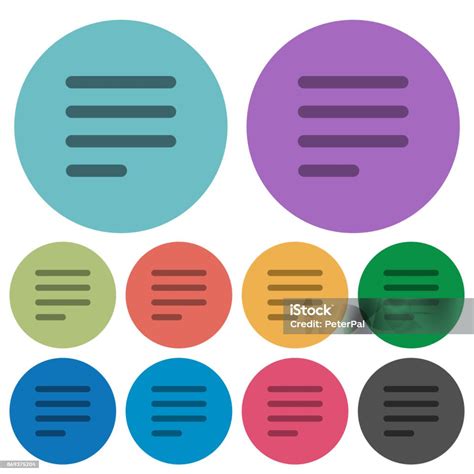 Text Align Justify Last Row Left Color Darker Flat Icons Stock