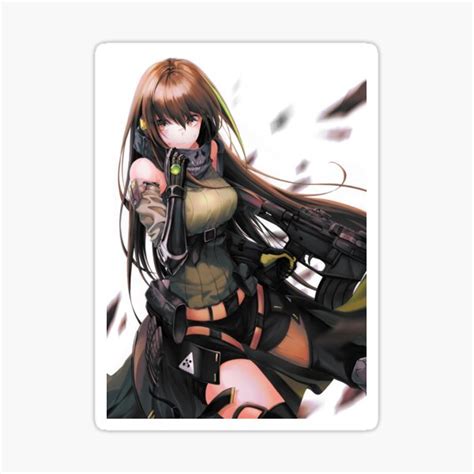 Pegatina Waifu M4A1 T Doll Girls Frontline With Gun Sexy Thighs Lascivo Pechos Tetas Hentai