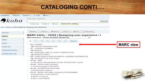 Koha Cataloguing Module Pptx