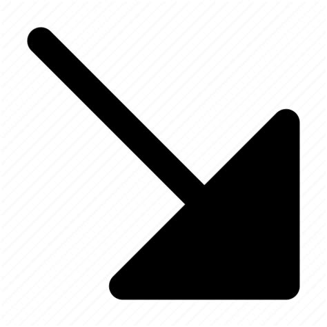 Right, down, arrow, bottom, diagonal icon - Download on Iconfinder