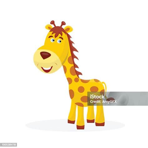 卡通微笑長頸鹿動物的向量例證可愛的插圖字元的兒童遊戲向量圖形及更多動物圖片 動物 動物園 卡通 Istock