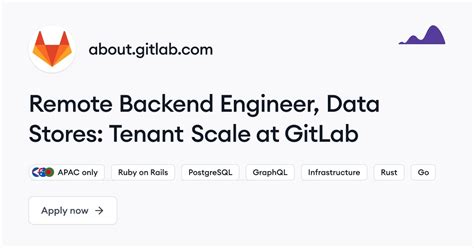 Remote Backend Engineer Data Stores Tenant Scale Job At Gitlab Himalayas