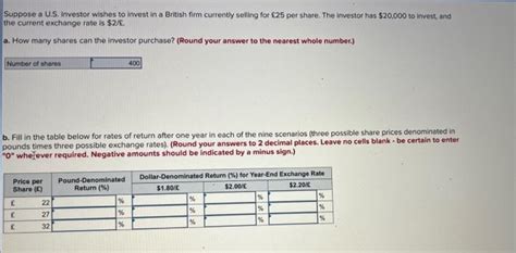 Solved Suppose A Us Investor Wishes To Invest In A British