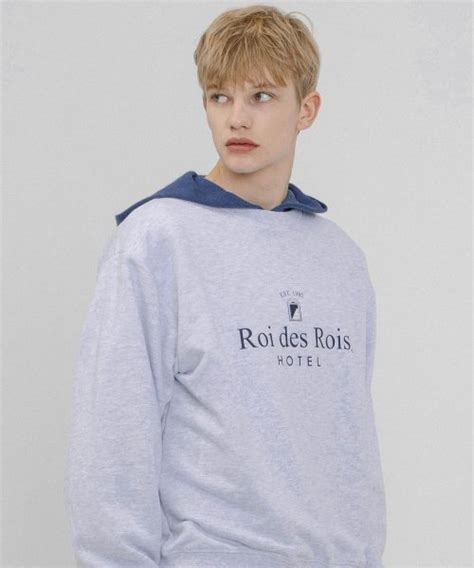 MUSINSA ROIDESROIS Stair Logo Sweatshirt Light Melange