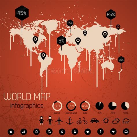 Set Elements Of Infographics Stock Vector Illustration Of People
