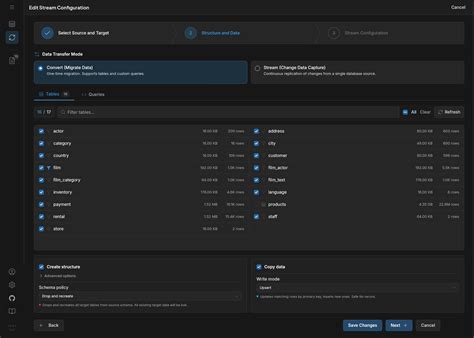 Stream Configuration Guide Dbconvert Streams Docs