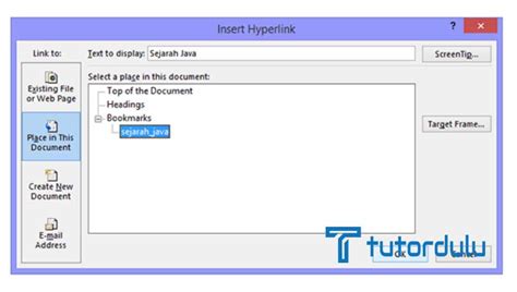 Cara Membuat Hyperlink Microsoft Word Ke Bagian Tertentu Di Dokumen Yang Sama
