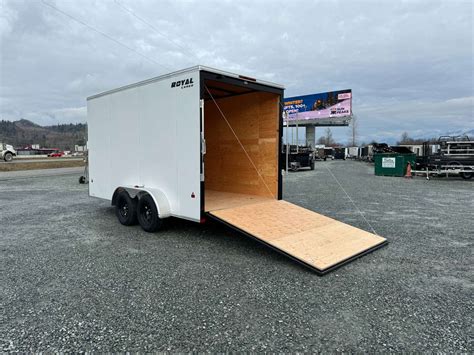 2026 Royal 7x14 V Nose Cargo Enclosed Trailer Extra Height Ramp Door