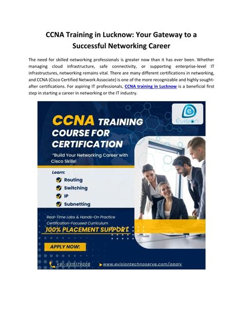 Ppt Ccna Training In Lucknow Your Gateway To A Successful Networking