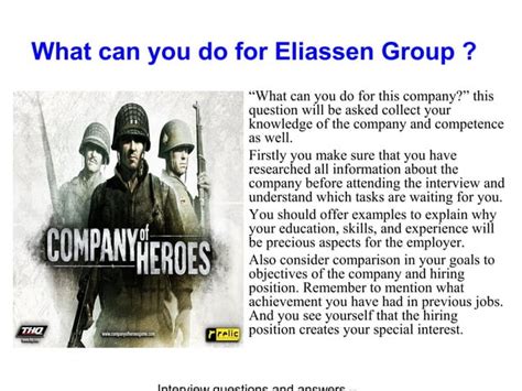 Eliassen Group interview questions and answers | PPT