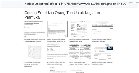 Contoh Surat Izin Orang Tua Untuk Kegiatan Pramuka