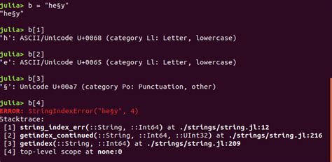 String Index Error Julia Stack Overflow