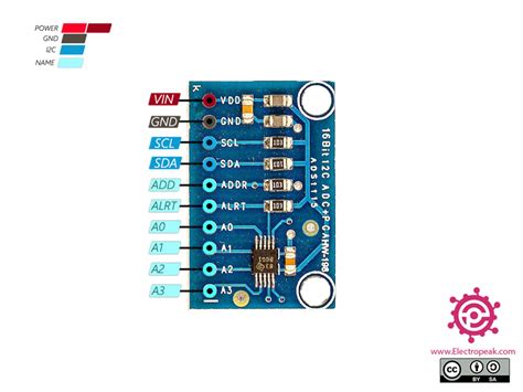 Interfacing Ads1115 16 Bit Adc With Arduino Electropeak