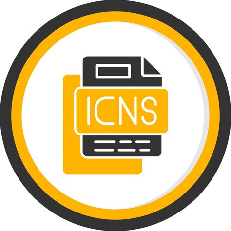 Icns File Glyph Two Color Circle Icon 47315100 Vector Art At Vecteezy