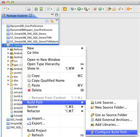 Running Aws Sdk For Android Samples In Eclipse With Adt V Front End Web Mobile